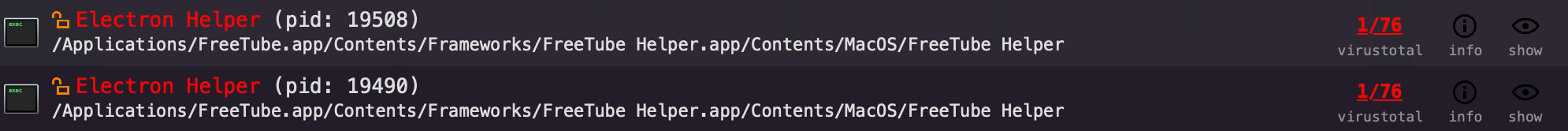 Electron Helper detected as virus in Virustotal · Issue #3197 · FreeTubeApp/FreeTube · GitHub