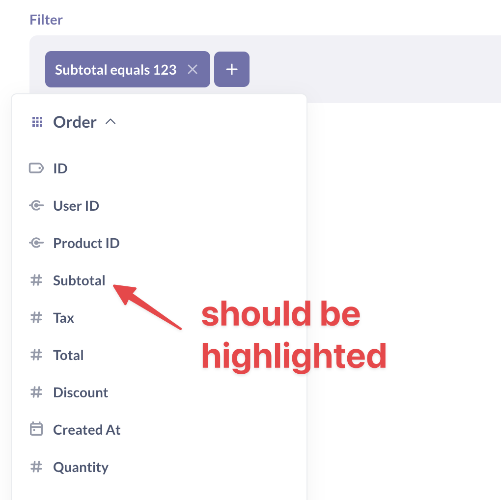 [MLv2] FE - Highlight selected columns and segments for existing filters · Issue #34737 ...
