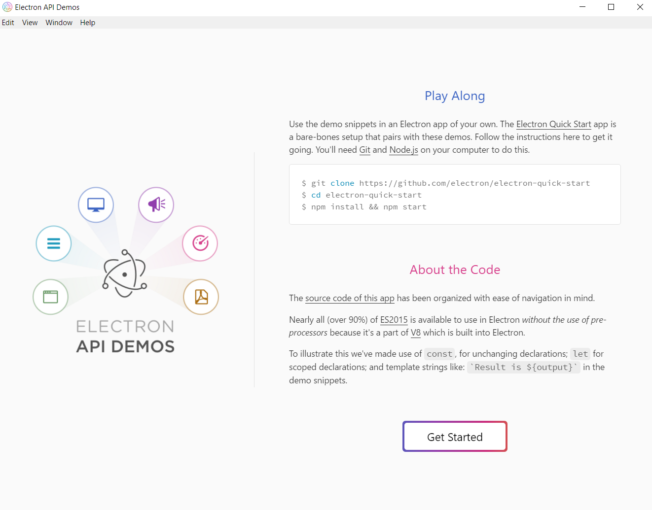 Electron demo app for Windows uses Linux syntax · Issue #10301 ...