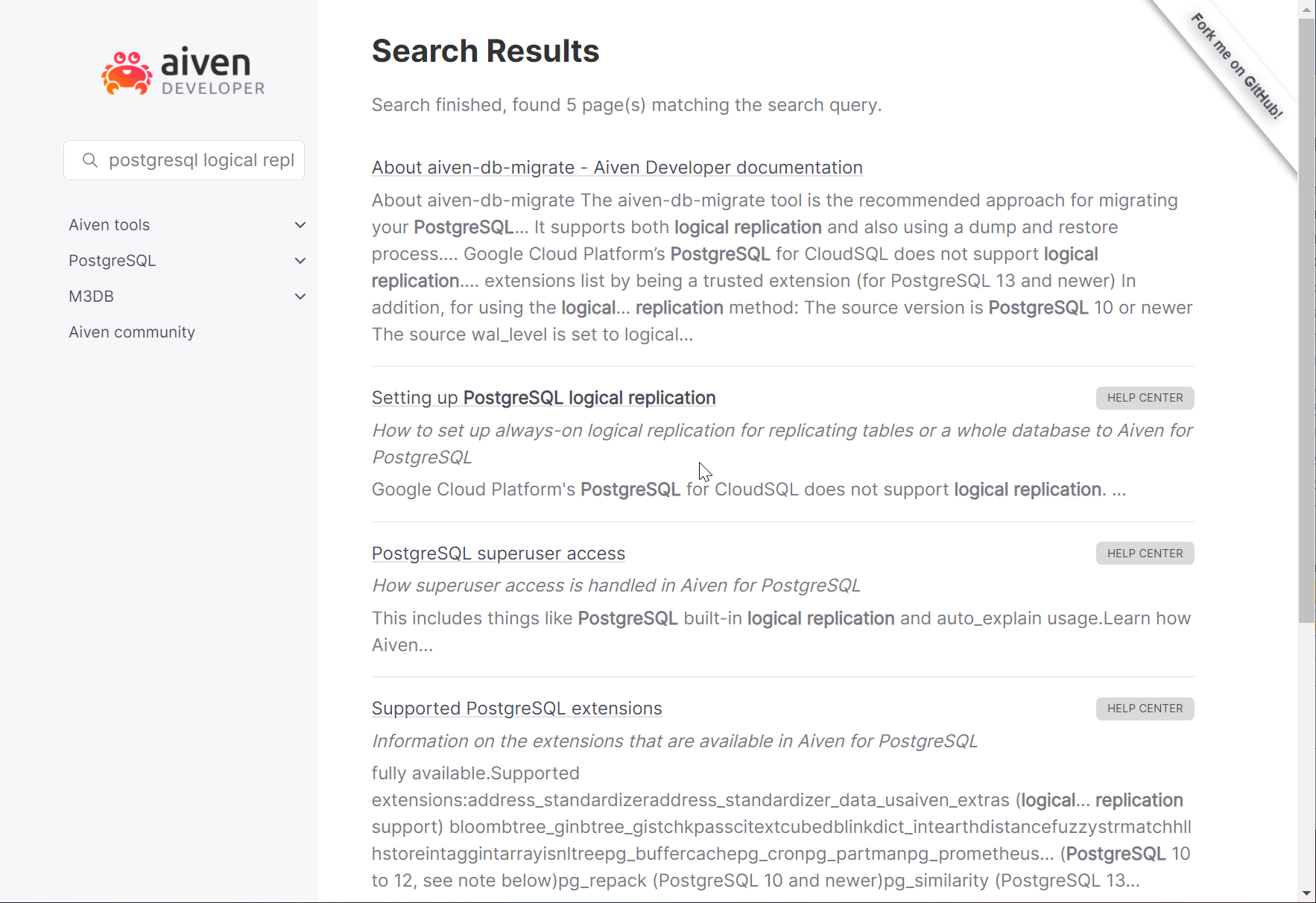 Search doesn't find all content · Issue #122 · aiven/devportal · GitHub