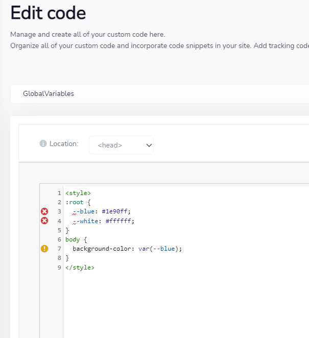 🔗 ⛔ 🚀 Feature Request Update Custom Code Code Mirror To Support Css Variables Related To 7900