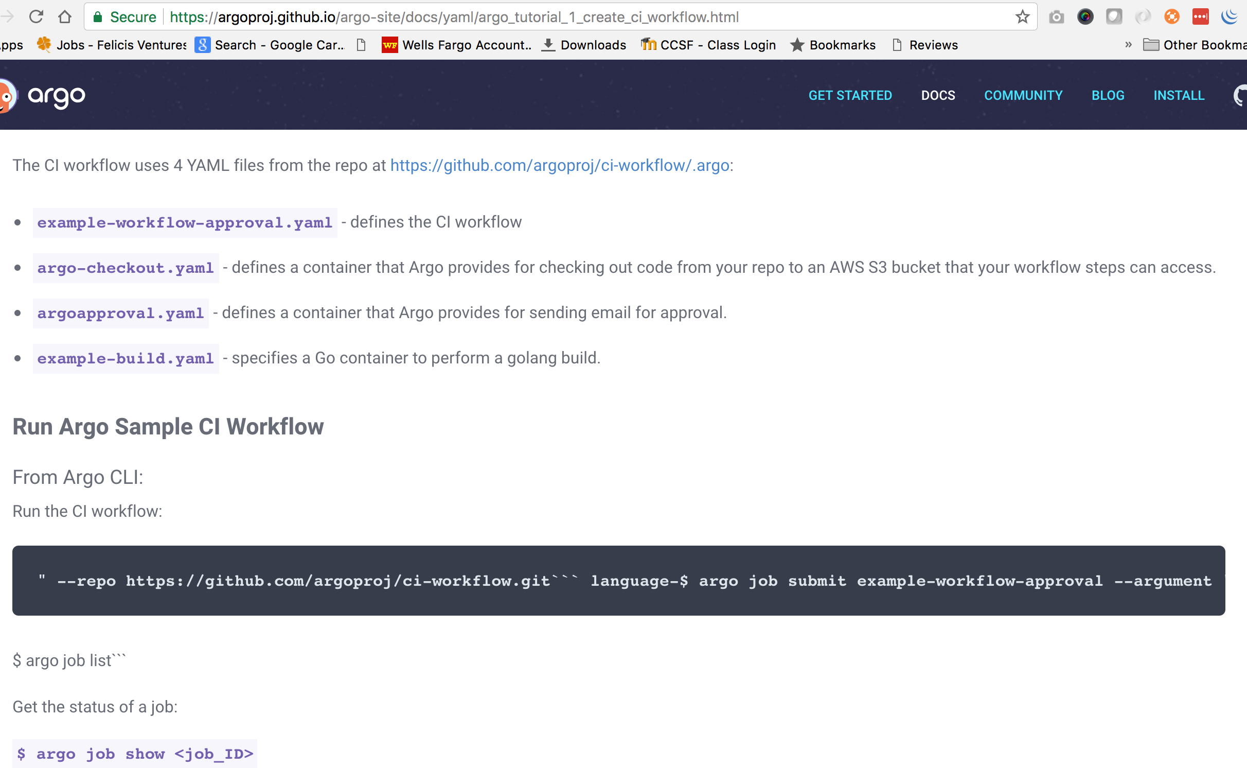 CLI commands in the Tutorials are not displaying properly · Issue #238 · argoproj/argo-workflows ...
