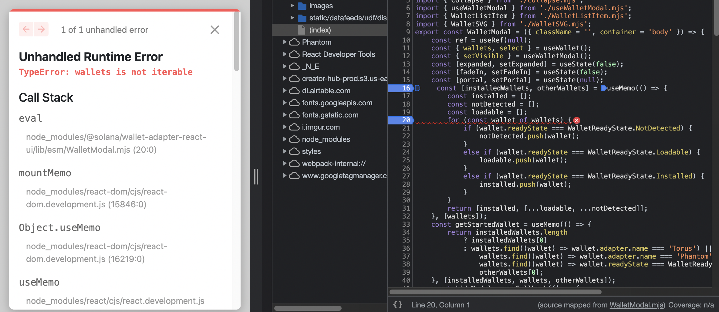 [Webpack 4 + Next.js]: `wallets` is undefined in `WalletsModal.mjs` · Issue #322 · anza-xyz ...