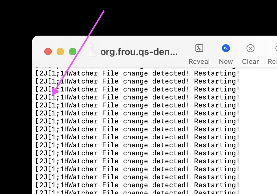 watcher: When deno is running as a daemon process with watching enabled, some ANSI escape ...