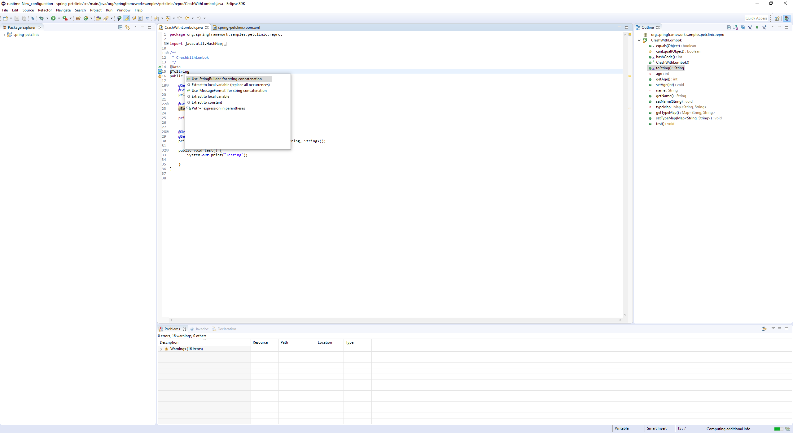 Eclipse: Provide wrong context assist menu when enable lombok · Issue #1860 · projectlombok ...