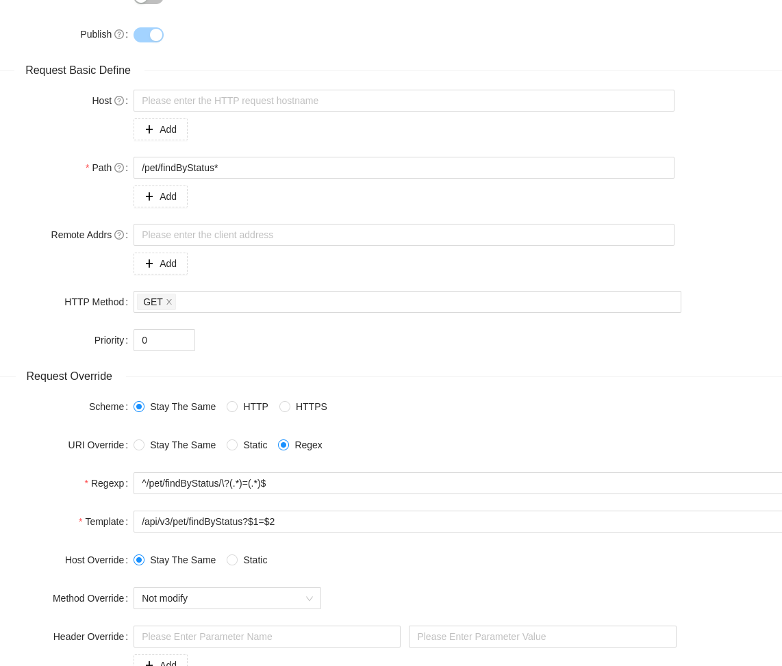 APISIX DASHBOARD: how to use regex to strict match uri with both path and query params in a ...