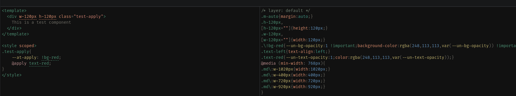 --at-apply doesn't work · Issue #1046 · unocss/unocss · GitHub