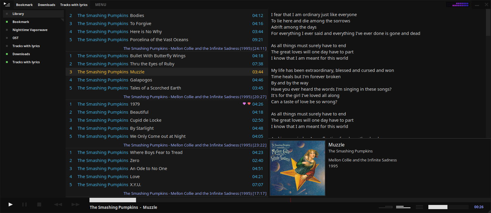 Lyrics icon next to the love hearts · Issue #191 · Taiko2k/Tauon · GitHub