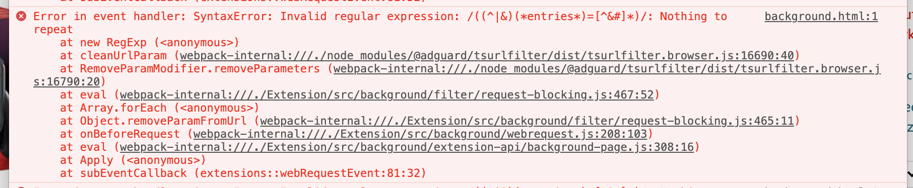 Rules with invalid $removeparam modifier broke other rules application · Issue #23 · AdguardTeam ...