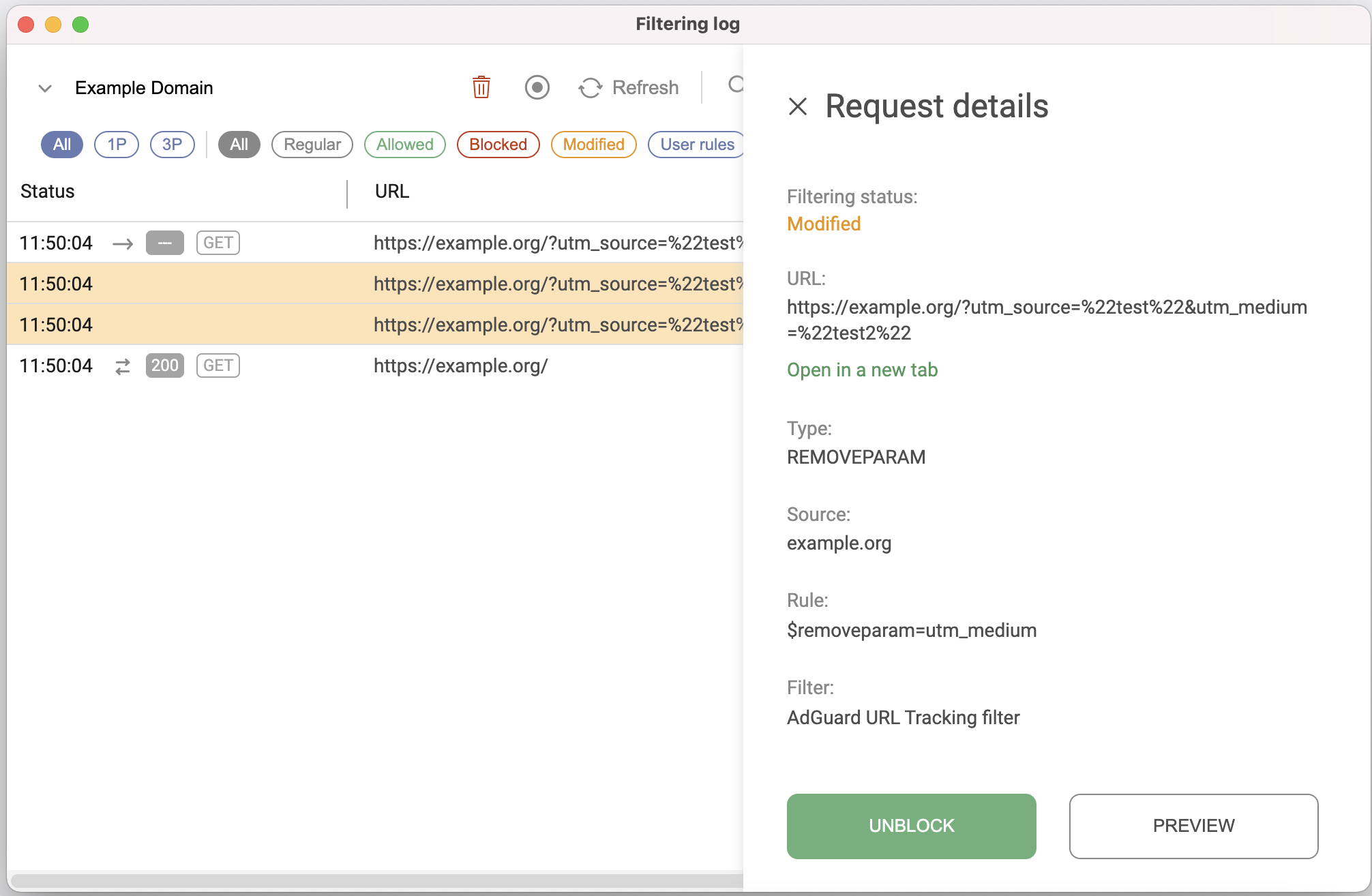 $removeparam modifier entries not showing which filterlist is used · Issue #1820 · AdguardTeam ...
