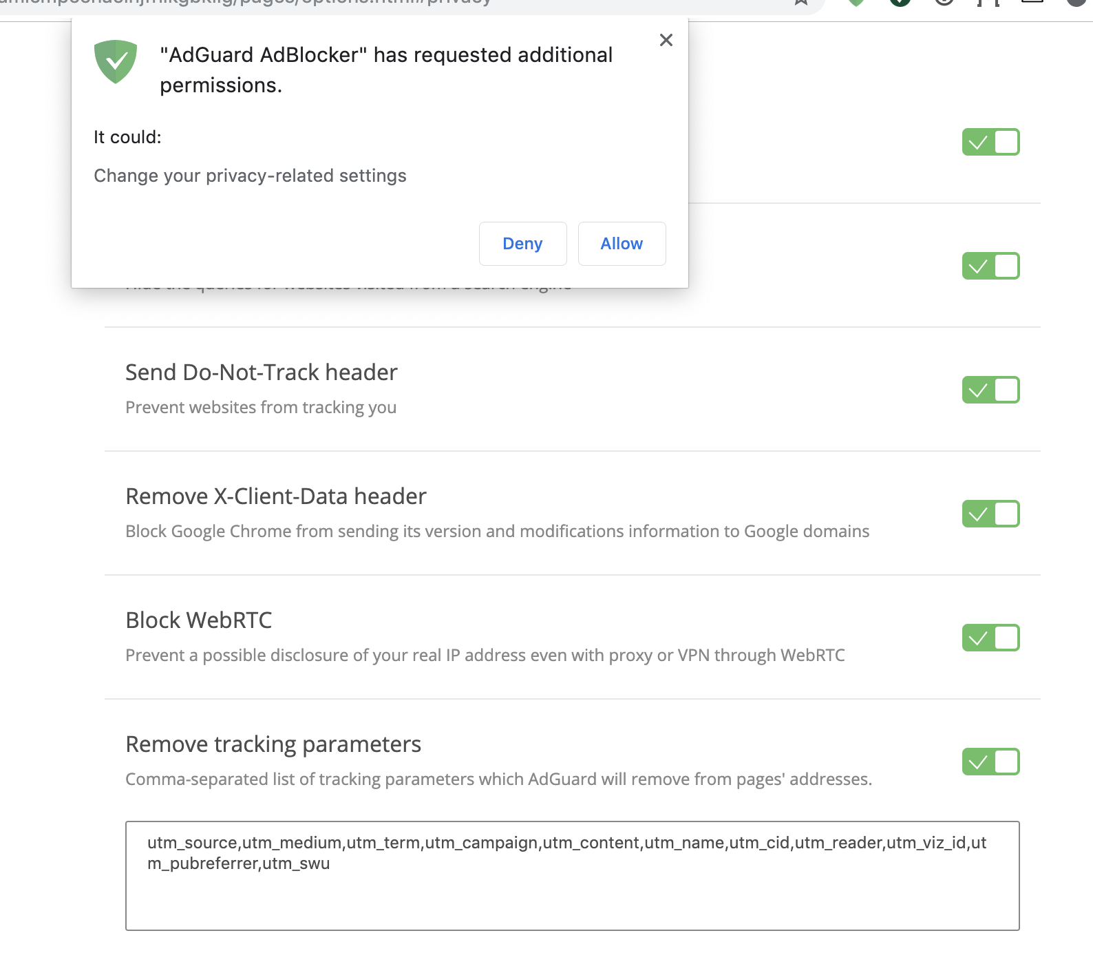 Block WebRTC won't enable. · Issue #1515 · AdguardTeam/AdguardBrowserExtension · GitHub