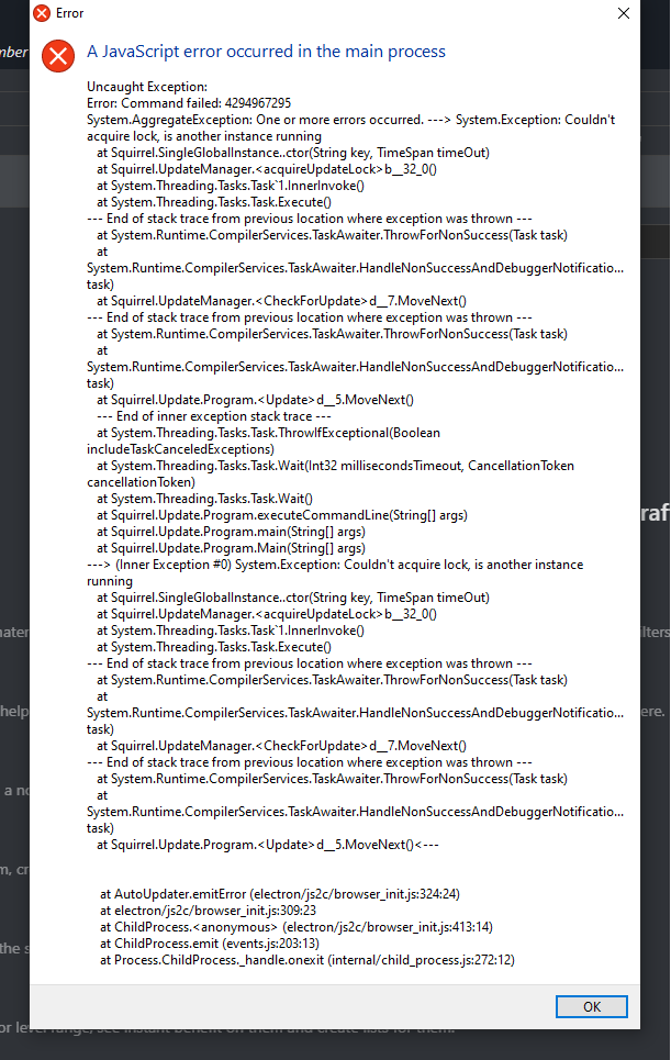 bug: Error when opening desktop app · Issue #1530 · ffxiv-teamcraft/ffxiv-teamcraft · GitHub