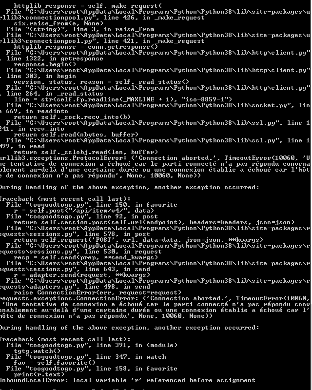 Error · Issue #2 · maxux/toogoodtogo-watcher · GitHub