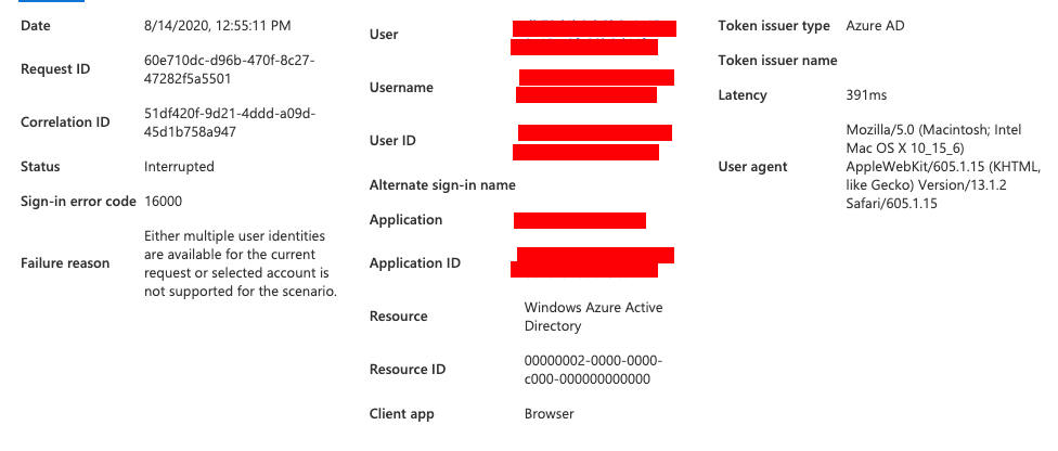 Azure Oauth Authentication Fails With Error Aadsts65005