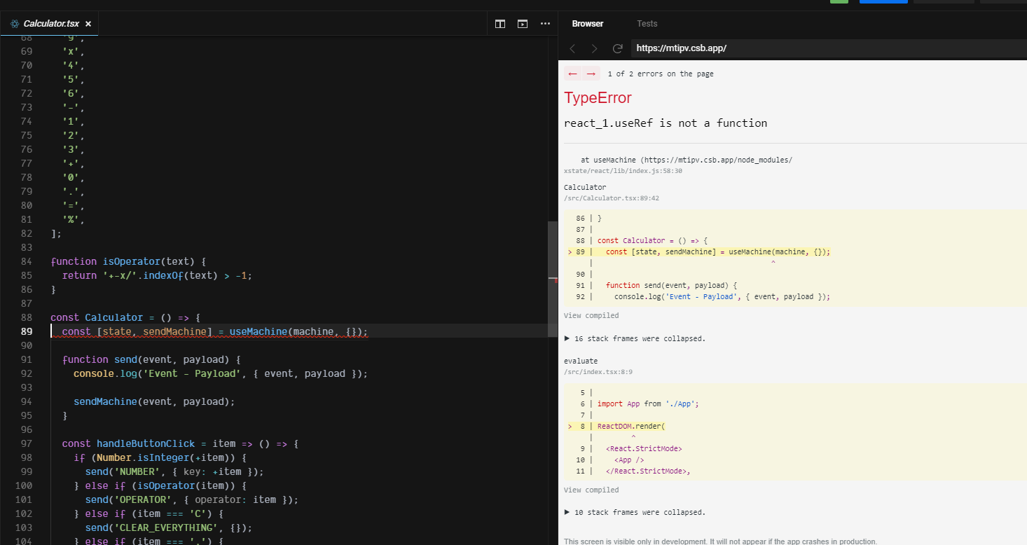 react_1.useRef is not a function · Issue #4536 · codesandbox ...