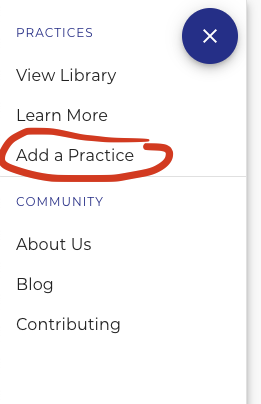 Remove "entries" from "Add a practice" menu link · Issue #1598 · openpracticelibrary ...