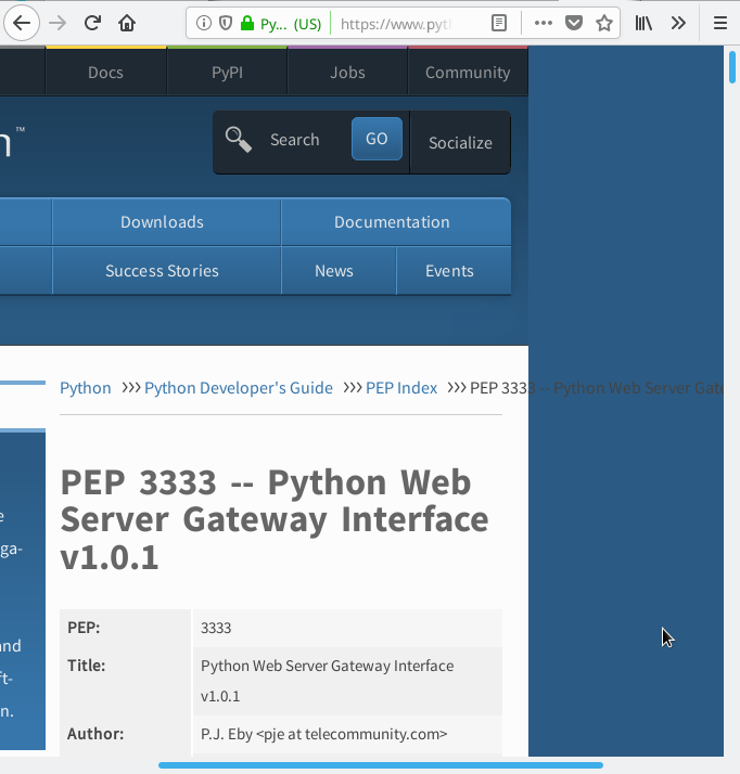 non-adaptive breadcrumbs / too much horizontal space · Issue #1354 · python/pythondotorg · GitHub
