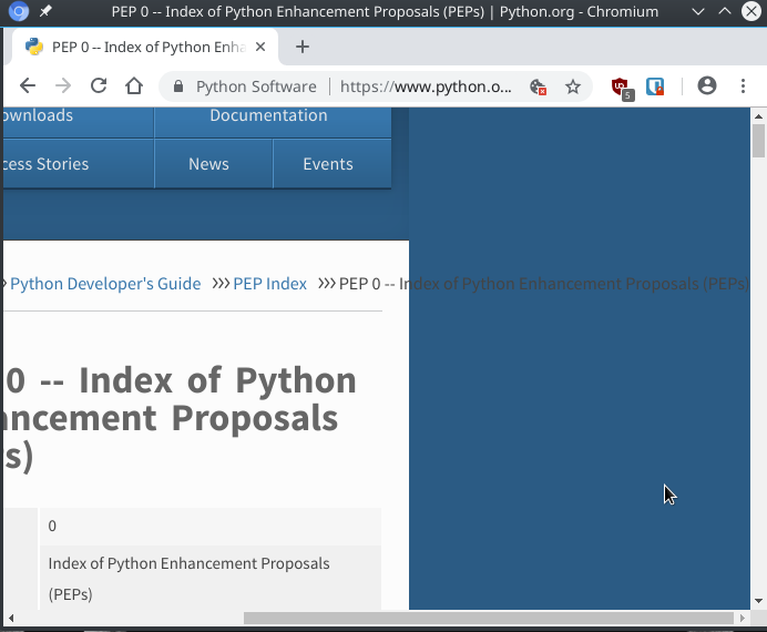 non-adaptive breadcrumbs / too much horizontal space · Issue #1354 · python/pythondotorg · GitHub