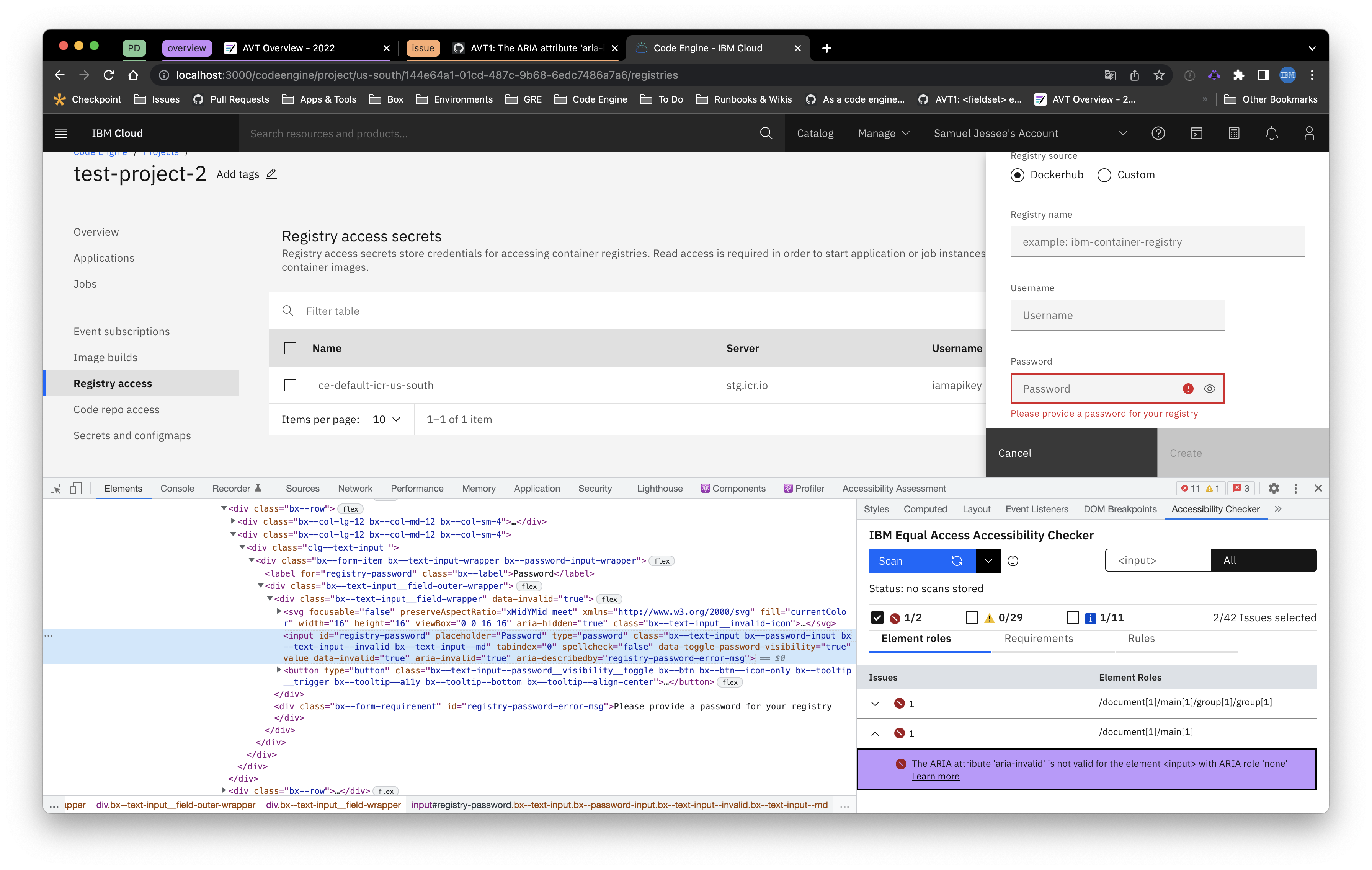 [a11y]: PasswordInput with `aria-invalid` is not valid for input with role none · Issue #11238 ...