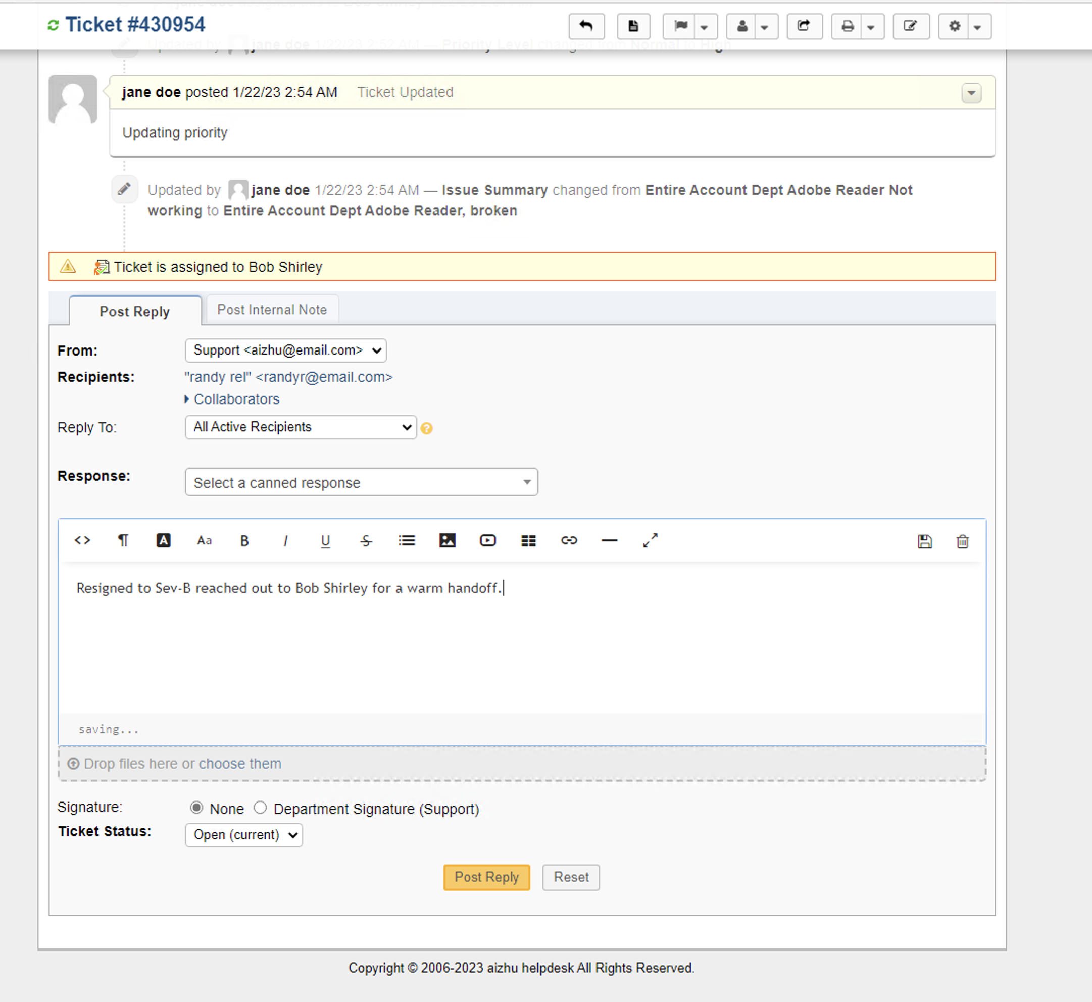 GitHub - aizhuxue007/osticket-lifecycle: Example ticket lifecycle
