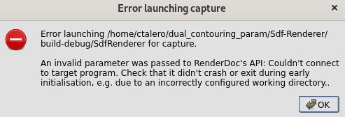 Could not connect to target program issue when running vulkan application with renderdoc · Issue ...