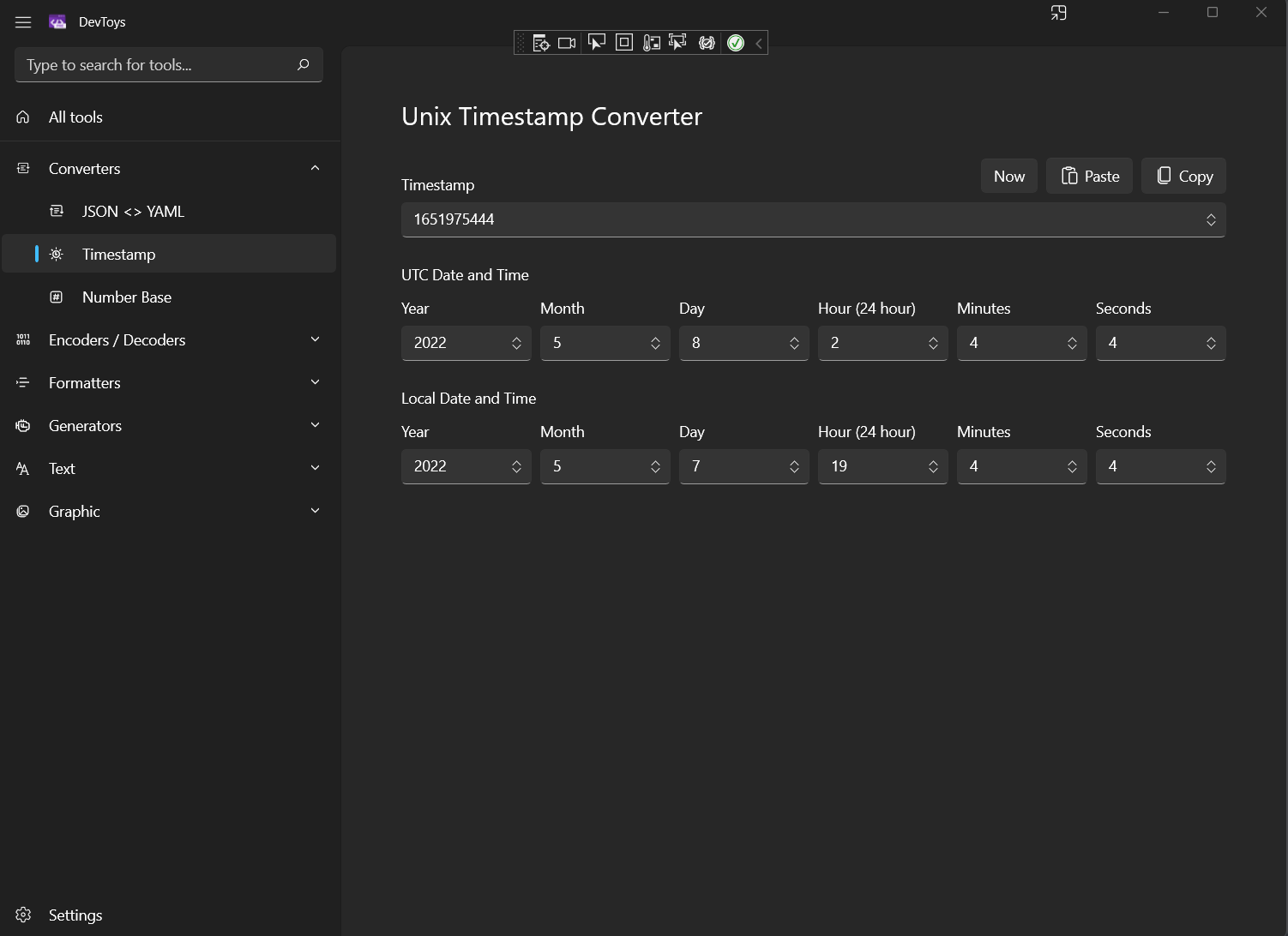  483 Added Now Button To Bring Timestamp To Current Date And Time By
