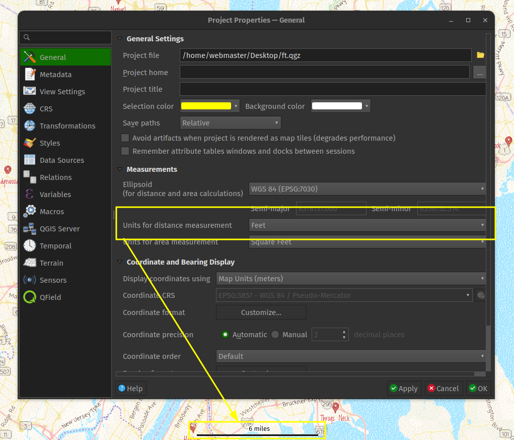 [decorations] Scale Bar Should Follow The Current Project S Distance Unit Type Request In Qgis