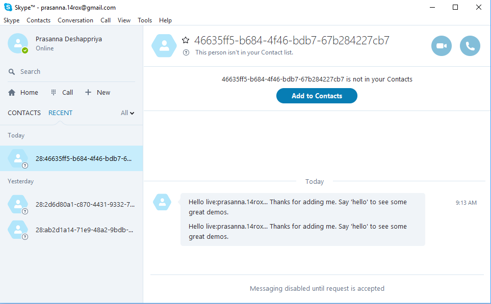 [Skype Error] Messaging disabled until request is accepted · Issue #3536 · microsoft ...