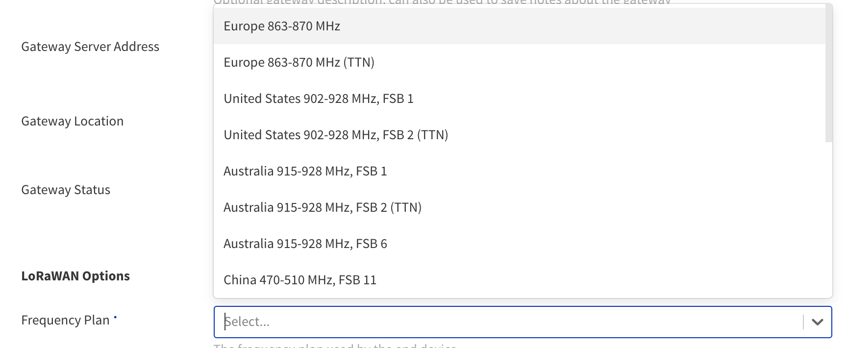 Clear list Frequency Plan when adding GWs · Issue #2140 · TheThingsNetwork/lorawan-stack · GitHub