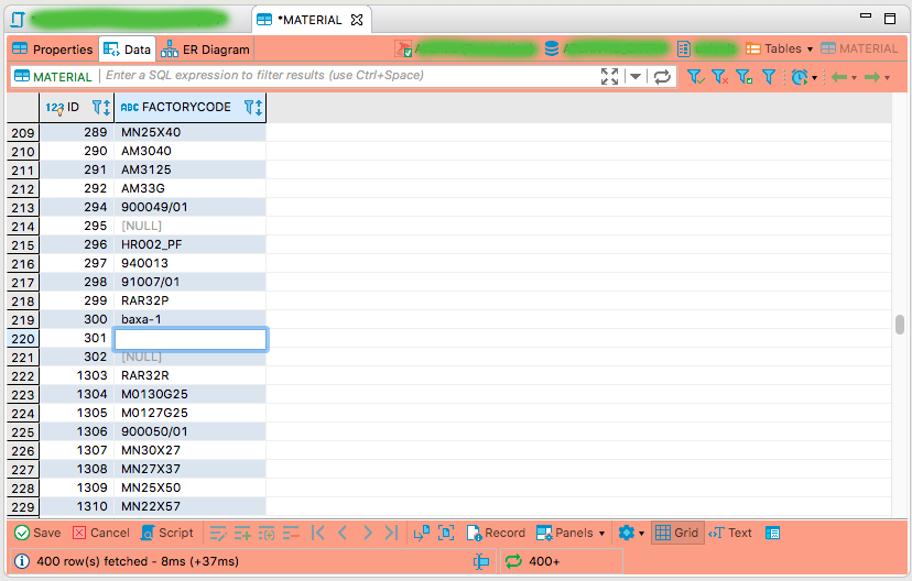 Question: Is it possible to edit a query results grid originating from a custom query on MSSQL ...