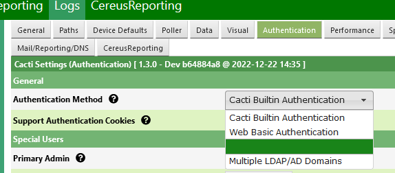 QA - 1.3.0 - Empty entry is shown in Authentication Method drop-down on settings · Issue #5116 ...