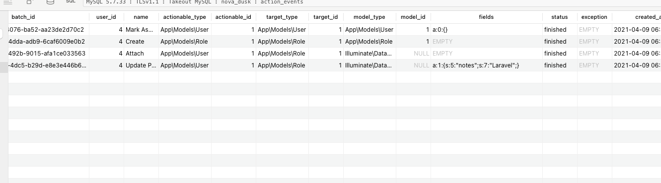 Action Event Log Should Show The Fields That Were Sent Through The Action · Issue 3338