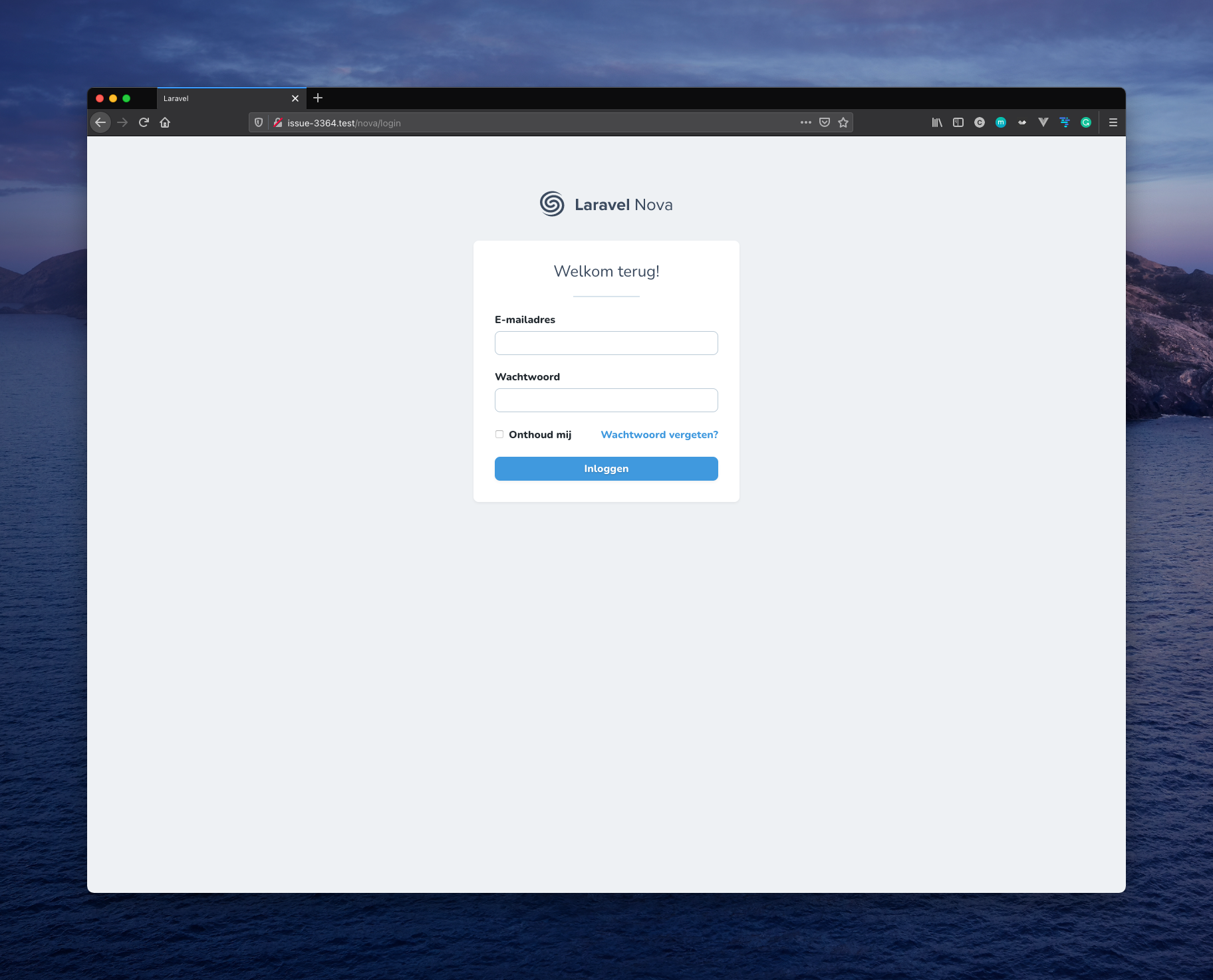 Nova localization files not used on login page · Issue #3364 · laravel/nova-issues · GitHub