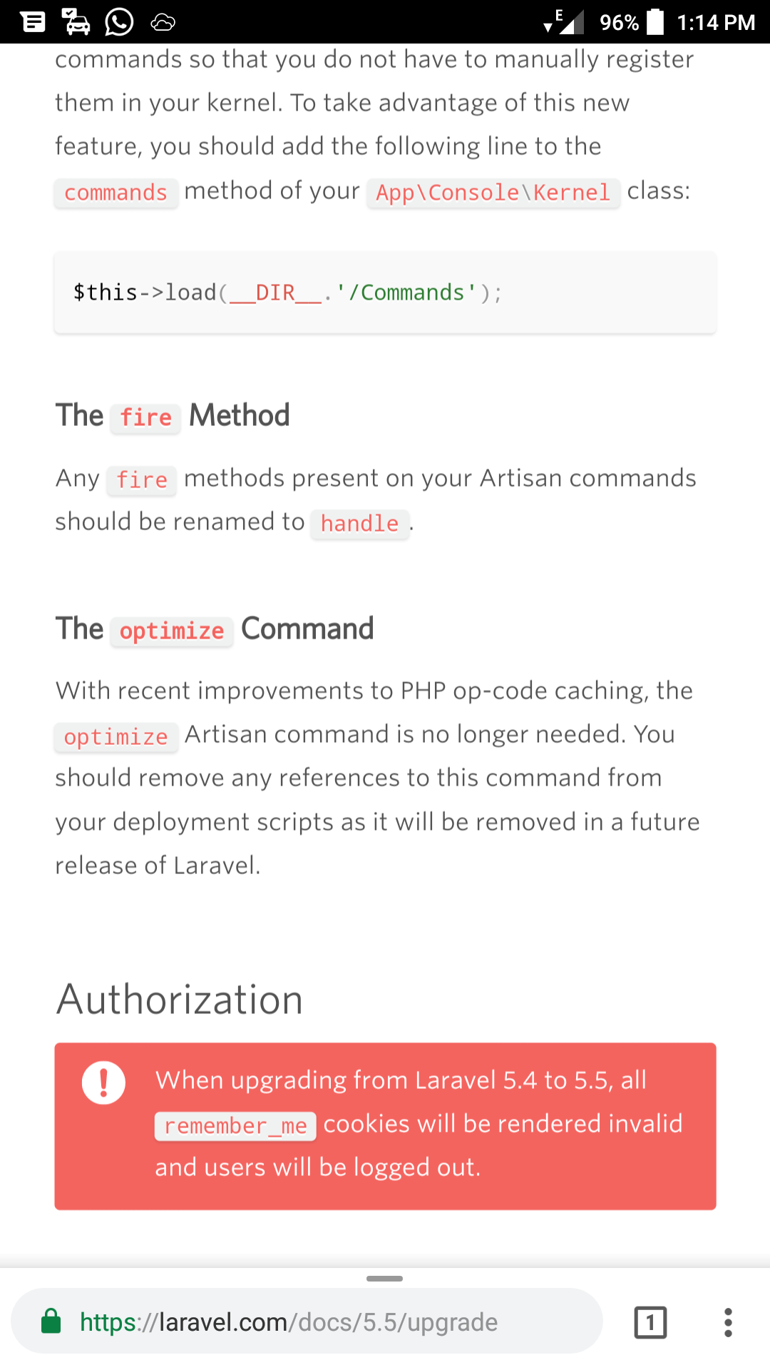 Upgrading To 5 5 0 From 5 4 · Issue 23171 · Laravel Framework · Github