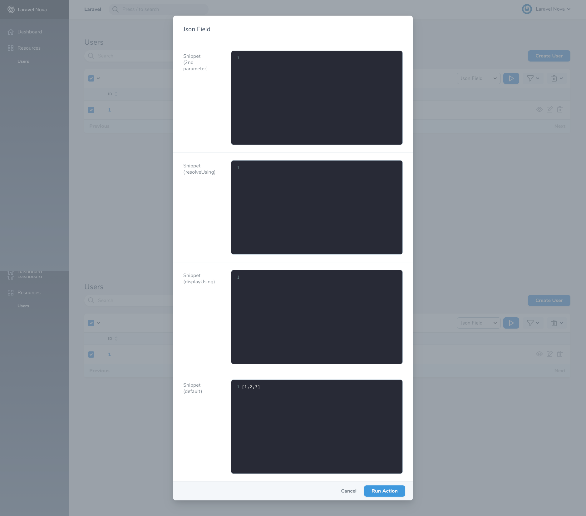 Default value callback ignored for Code json field. · Issue #2977 · laravel/nova-issues · GitHub