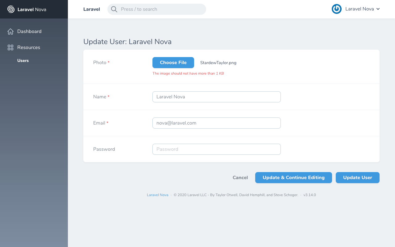 Cannot validate VaporFile nor VaporImage · Issue #2548 · laravel/nova-issues · GitHub