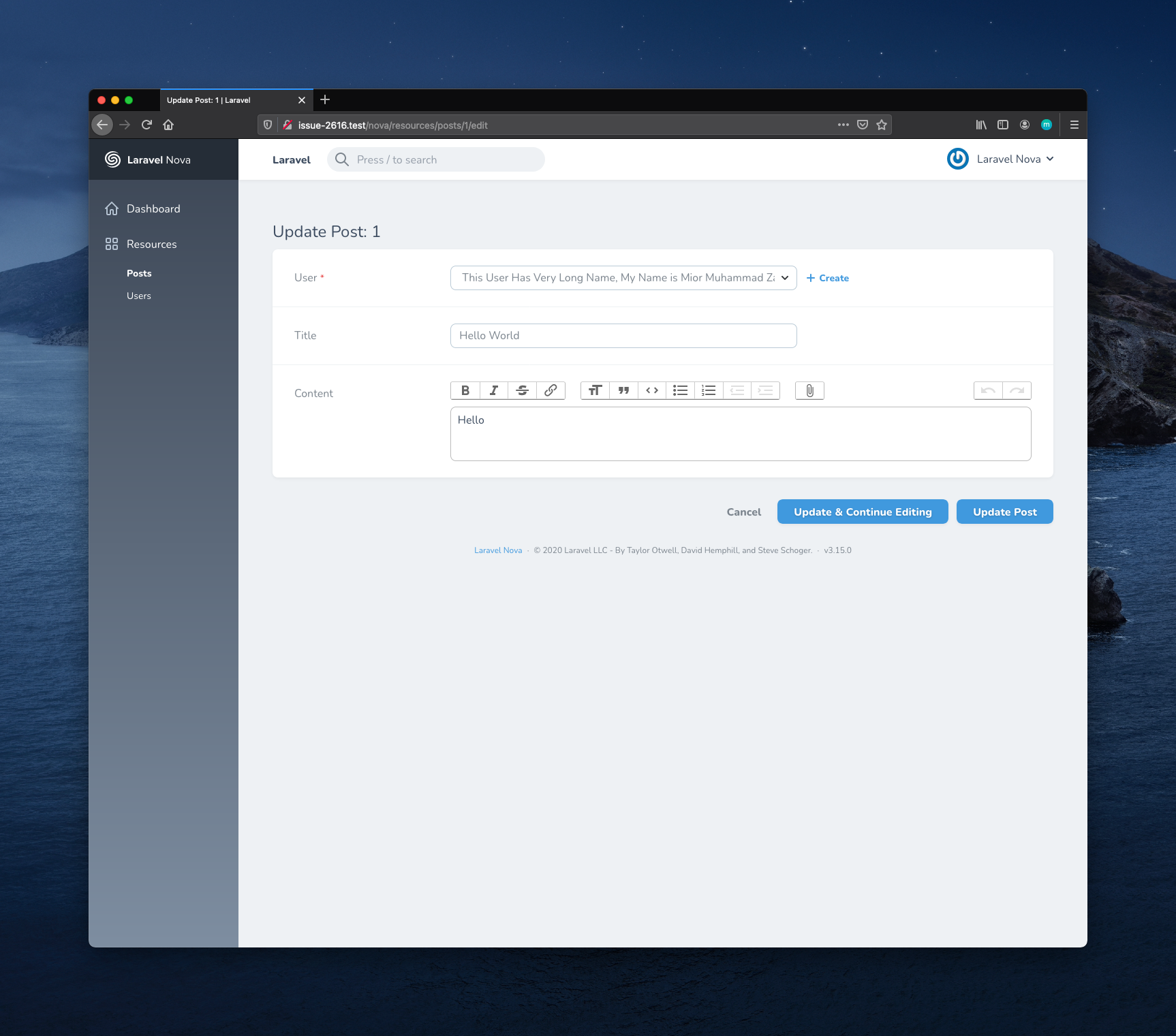Long Text For Belongsto Field Set In Broken Css · Issue 2616 · Laravelnova Issues · Github