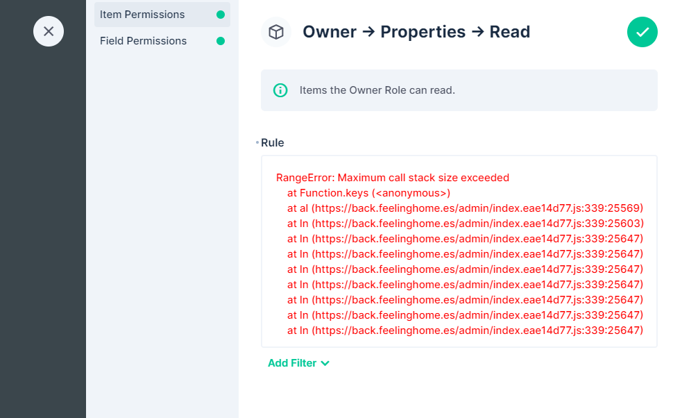 Custom filters on permission collection · Issue #9573 · directus/directus · GitHub