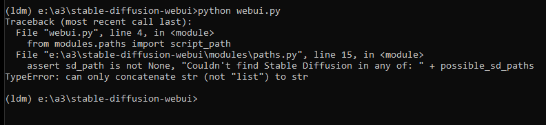 "Couldn't find Stable Diffusion in any of: " + possible_sd_paths · Issue #122 · AUTOMATIC1111 ...