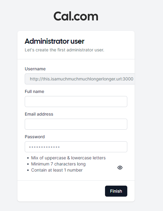 Onboarding wizard: UI unfriendly to mid/long lengthed url · Issue #4703 · calcom/cal.com · GitHub