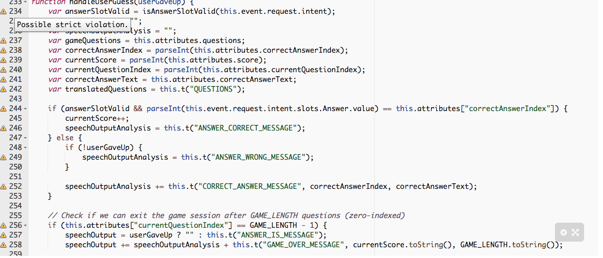 Possible Strict Violation · Issue #17 · alexa-samples/skill-sample-nodejs-trivia · GitHub