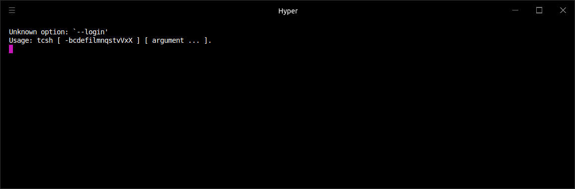 Default shell args not compatible with most shells · Issue #3186 · vercel/hyper · GitHub