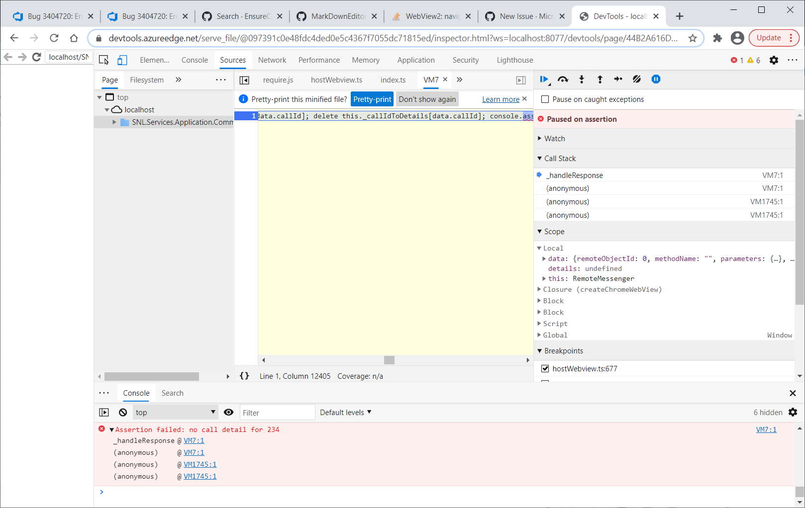 WebView2: navigating to second page causes remote messenger error ...
