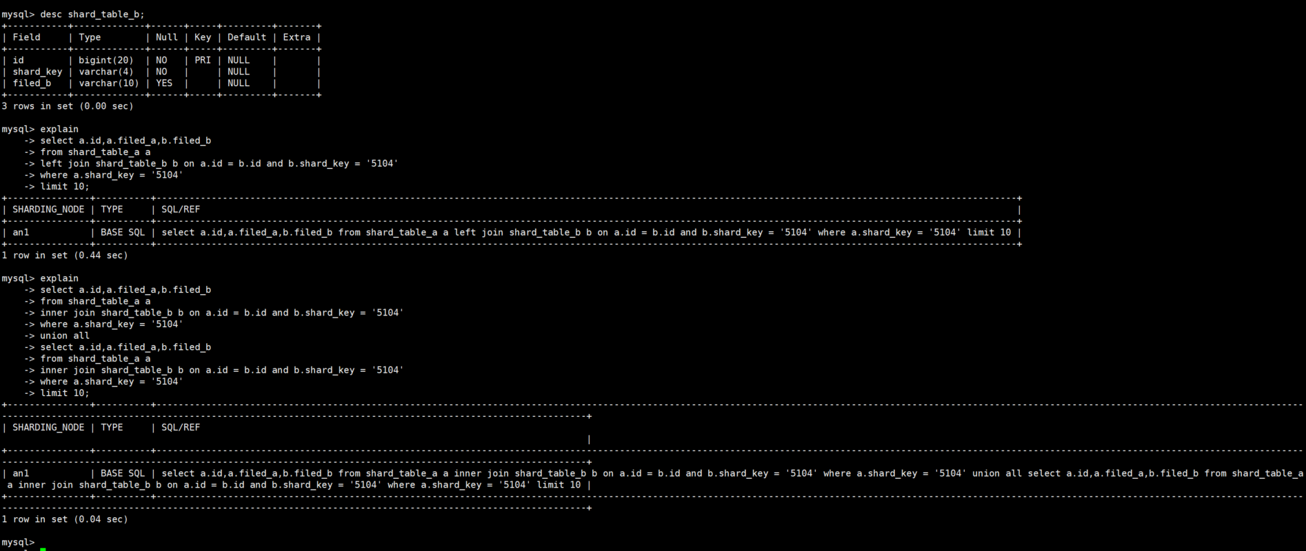 sharding routing cannot correctly route to the correct sharding database at "left join" and ...