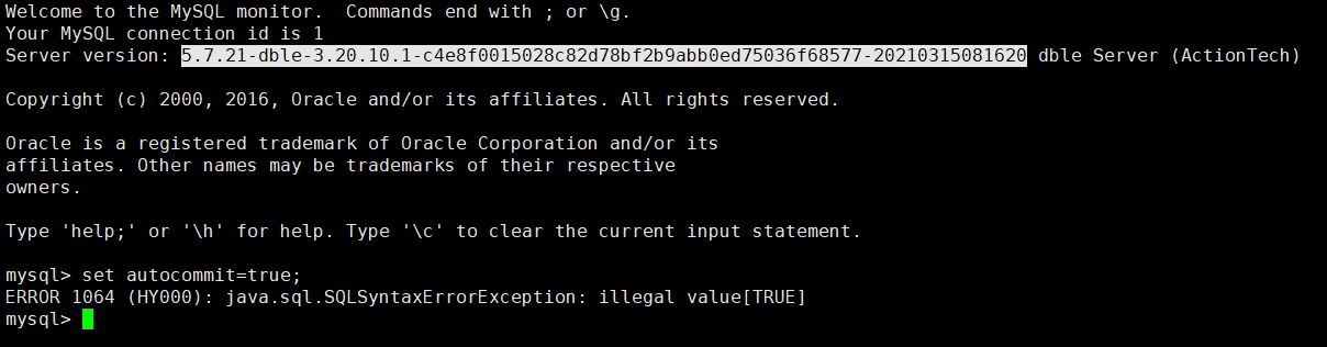 set autocommit=true problem · Issue #2873 · actiontech/dble · GitHub