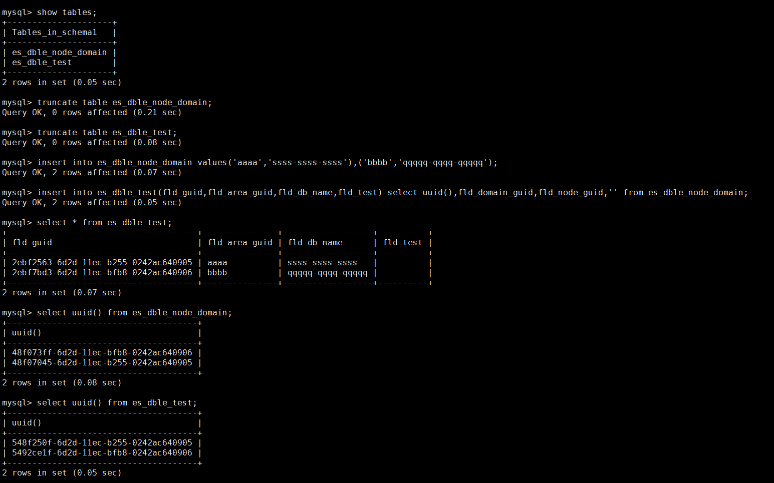 Error 1064 Hy000 Unknown Function Uuid Prompted When Using Insert