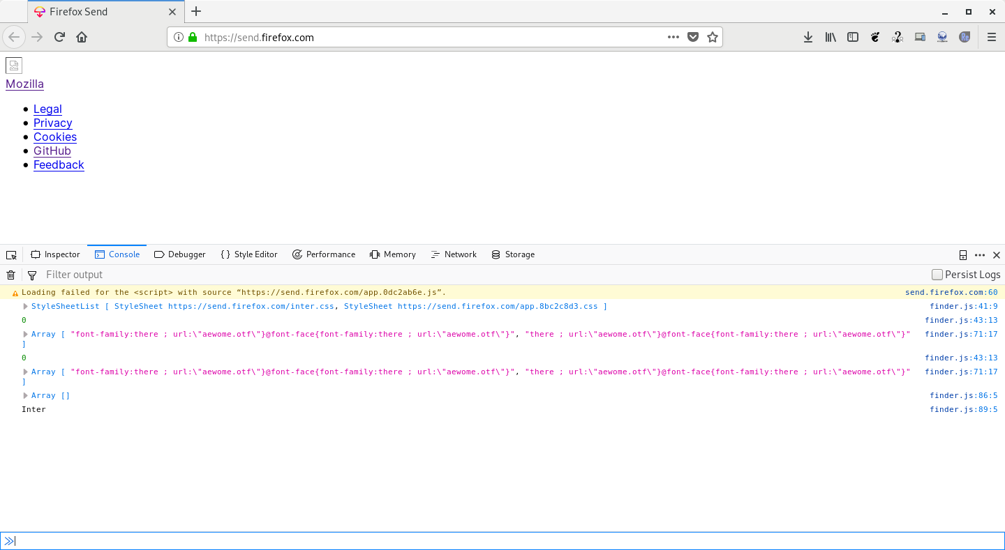 send.firefox.com - site is not usable · Issue #28566 · webcompat/web-bugs · GitHub