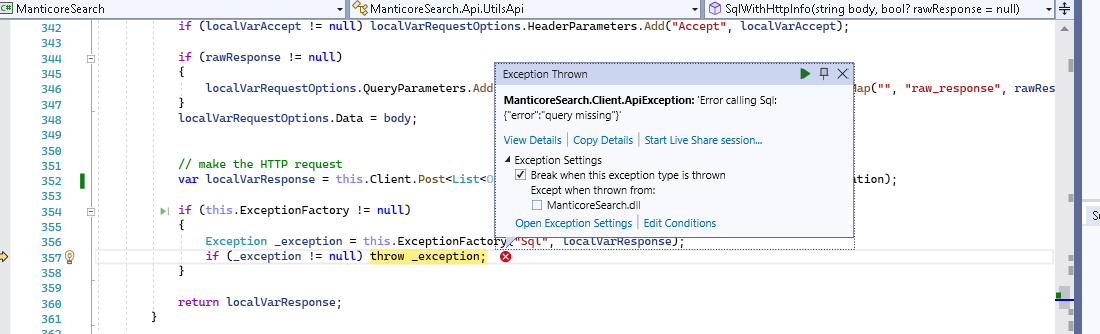 c#/.net client missed · Issue #4 · manticoresoftware/openapi · GitHub