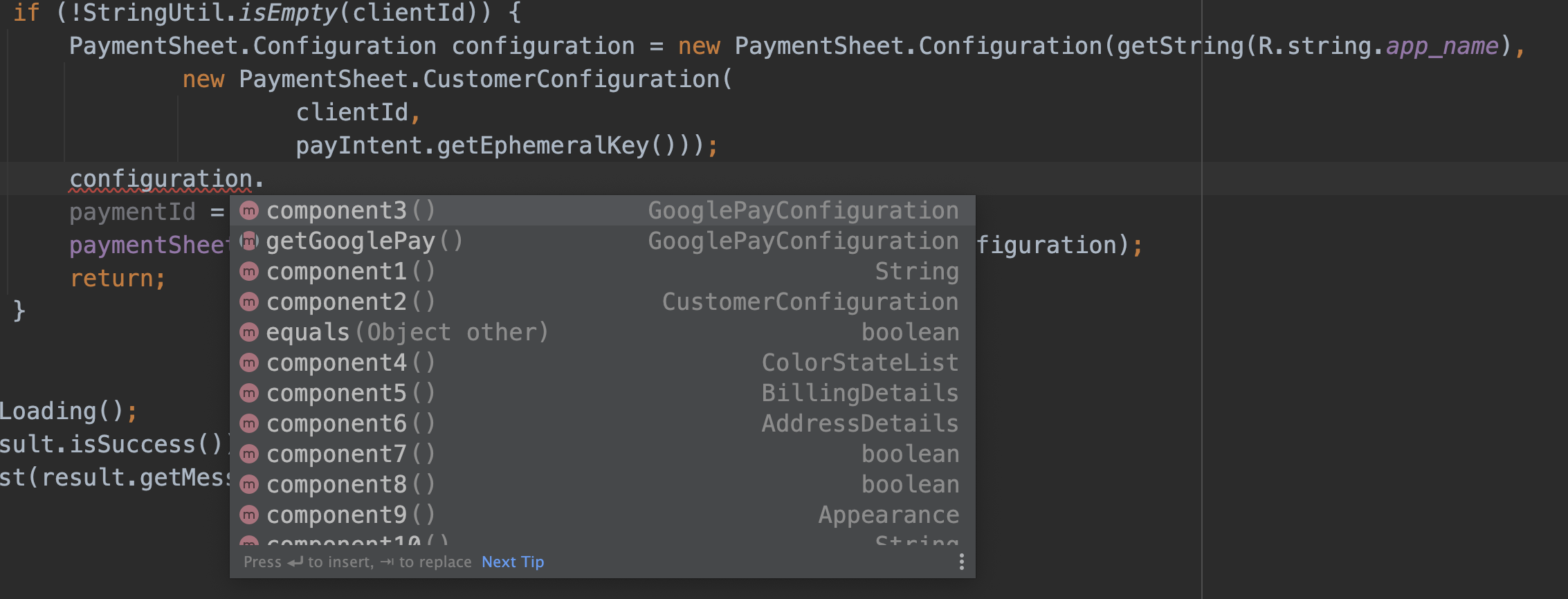 [No .setGooglePay method] · Issue #6795 · stripe/stripe-android · GitHub