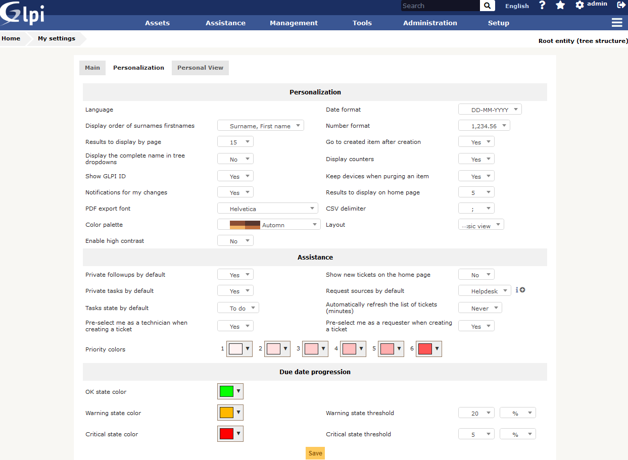[9.4] PREFERENCES are remembered in the options but not applied · Issue #5372 · glpi-project ...